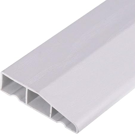 White, 5.5m (18 ft) uPVC Plastic Architrave Modern Chamfered Design ...