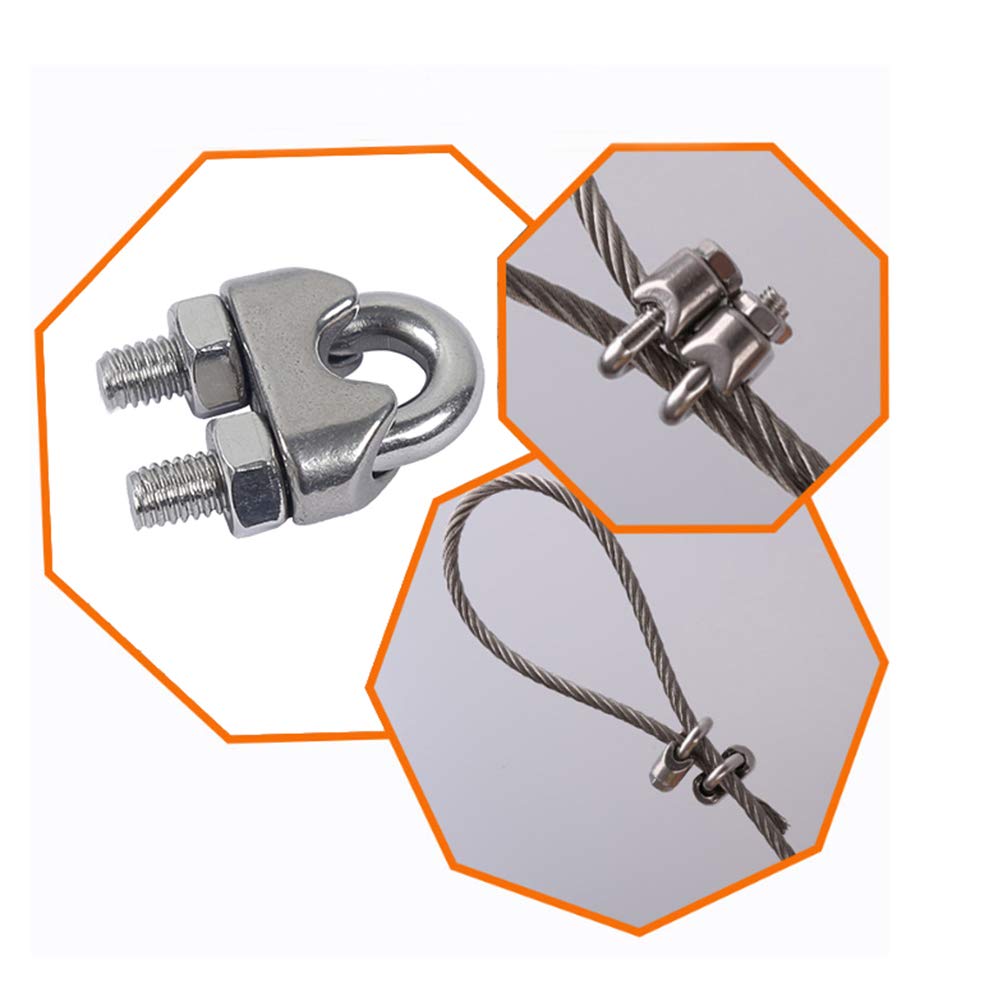 M4 Wire Rope Clip Clamp 304Stainless Steel Cable Clip, U Bolt Saddle ...