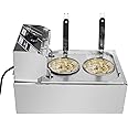 Amazon.com: Commercial Noodle Boiler - Electric 1500W Pasta Cooker with Two Baskets,Cooking ...