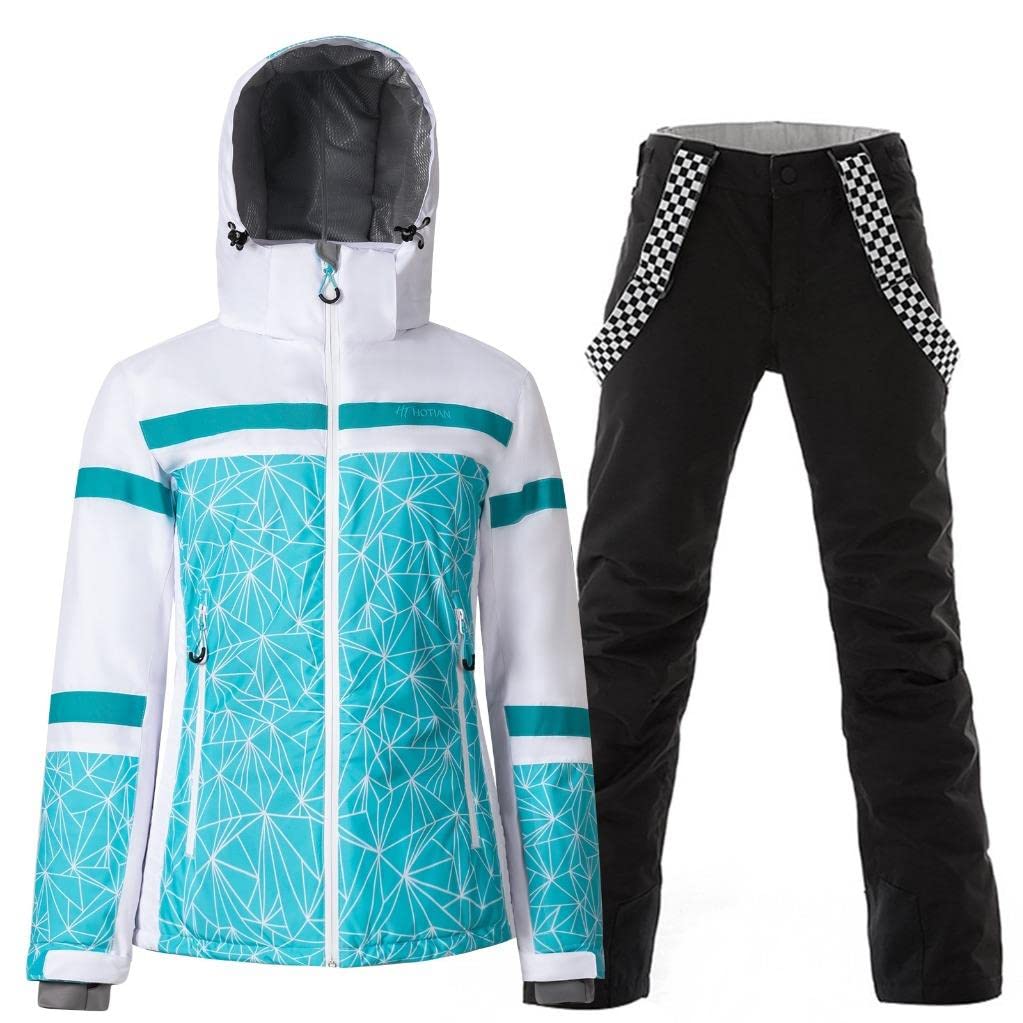 GS SNOWING Women's Ski Jackets and Pants Set Windproof Waterproof ...