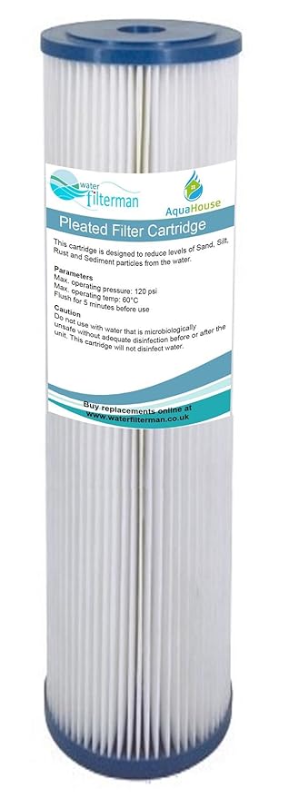 AquaHouse 20" Jumbo Pleated washable water filter cartridge for ...