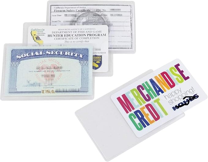 Amazon.com : SMCU 6 Pack Social Security Card Holder Protector Sleeves ...