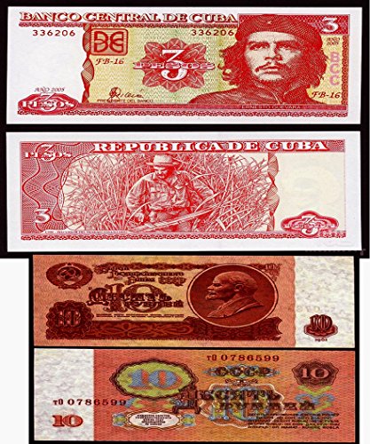 GOLD MINT Communist Cuba Che Guevara 2004 Commemorative 3 Pesos & 1961 ...