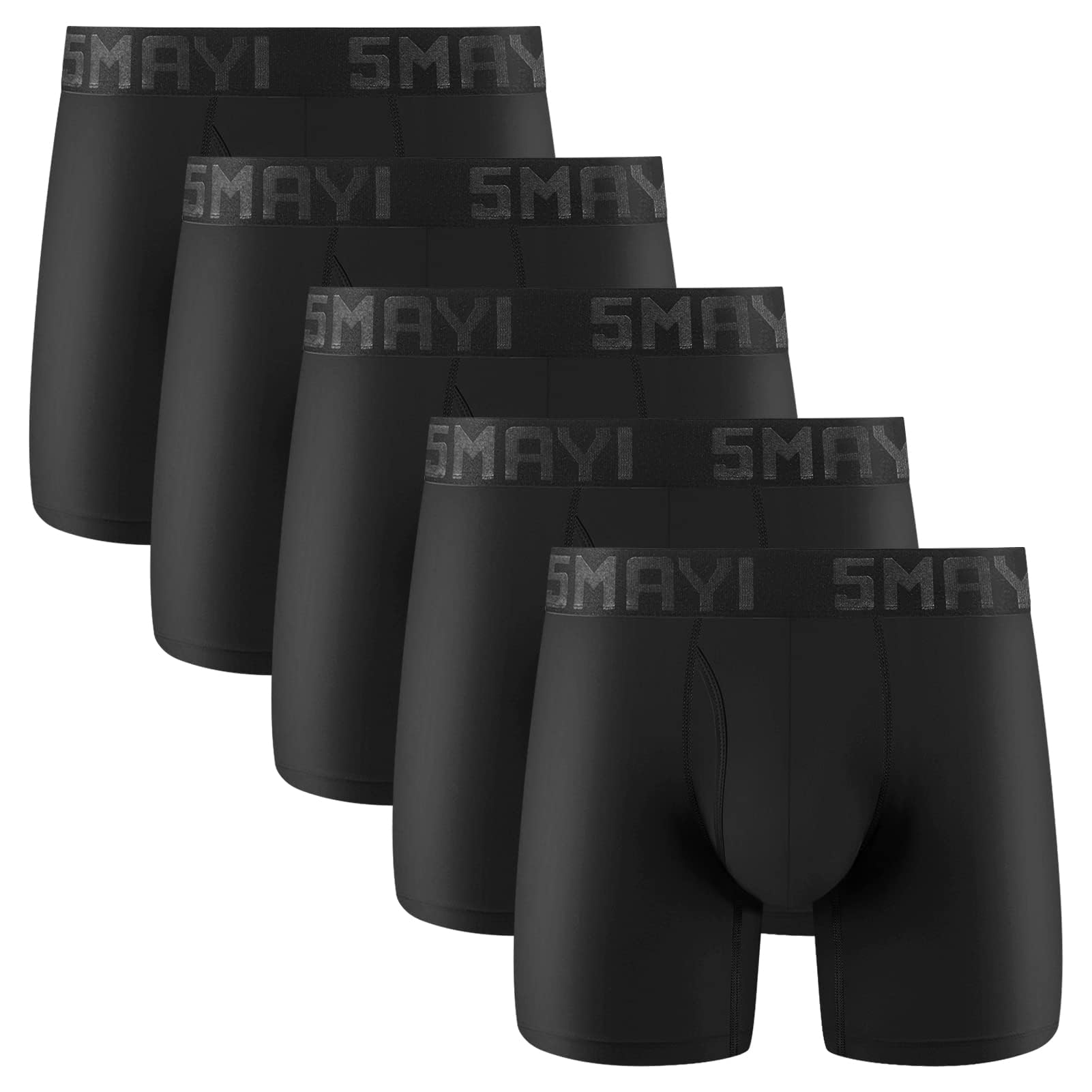 5Mayi Men's Boxer Briefs Fly Front with Pouch Athletic Mens Underwear ...