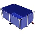 Amazon.com : Canvas Fish Pond, Blue Cuboid Aquarium Fish Water Tank ...