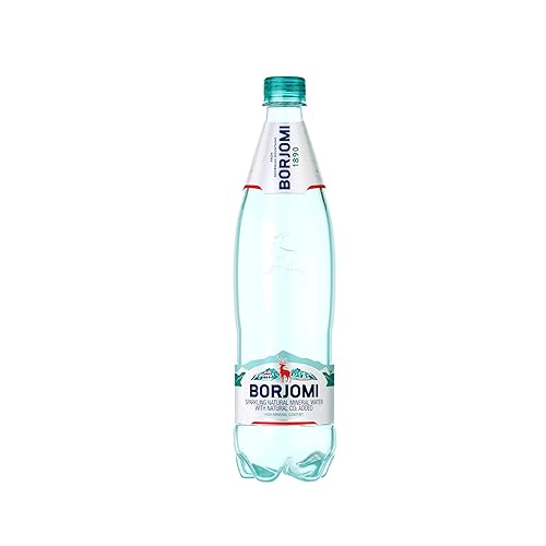 Borjomi Sparkling Natural Mineral Water with Natural CO2 Added, 16.9 fl ...