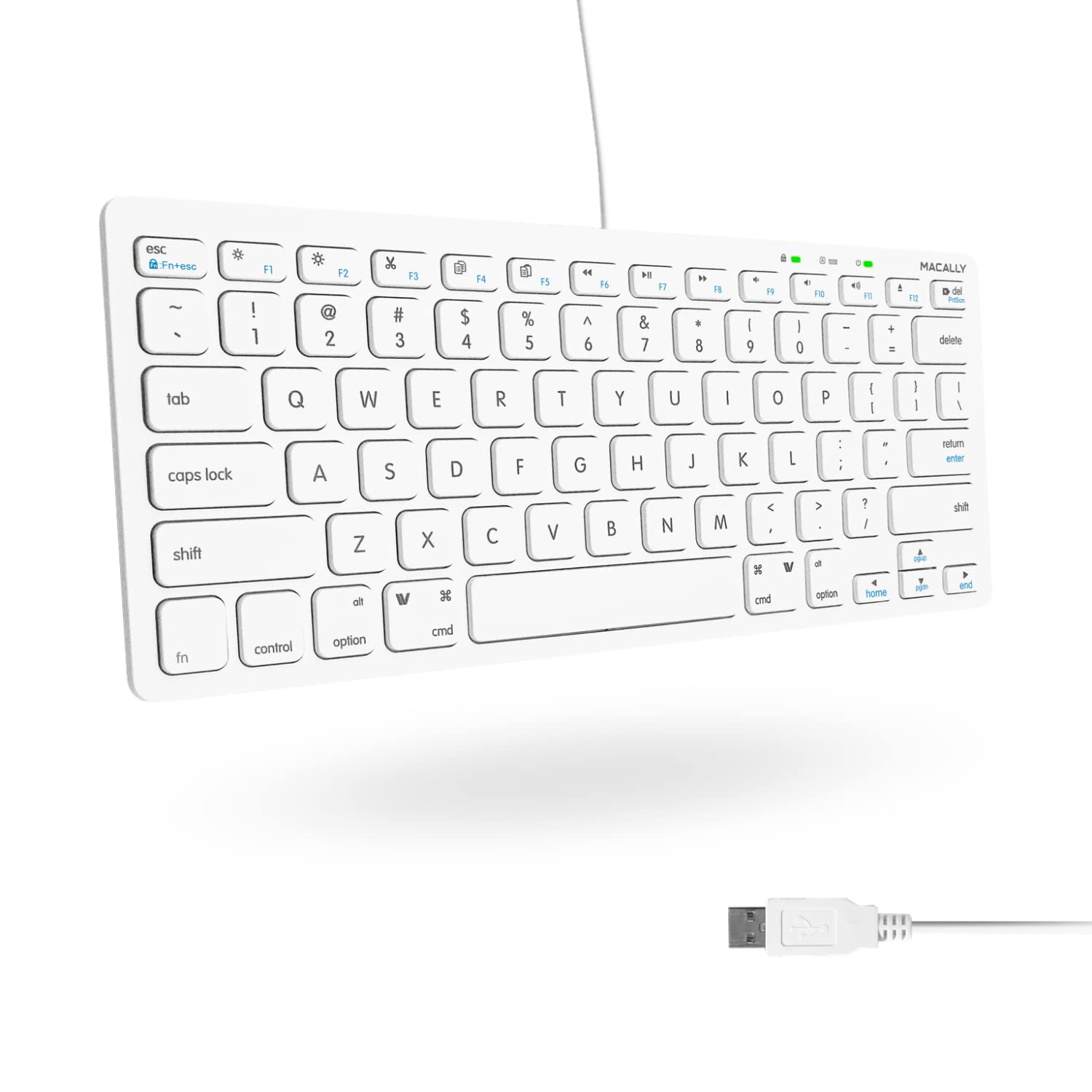 Mua Macally USB Wired Keyboard for Mac and Windows PC - Plug and Play ...