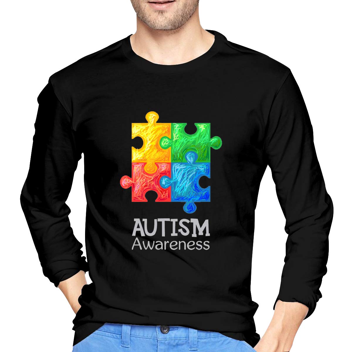 Seuriamin Man Funny T Shirt Autism Awareness Design Round Neck T Shirts seuriamin-man-funny-t-shirt-autism-awareness-design-round-neck-t-shirts