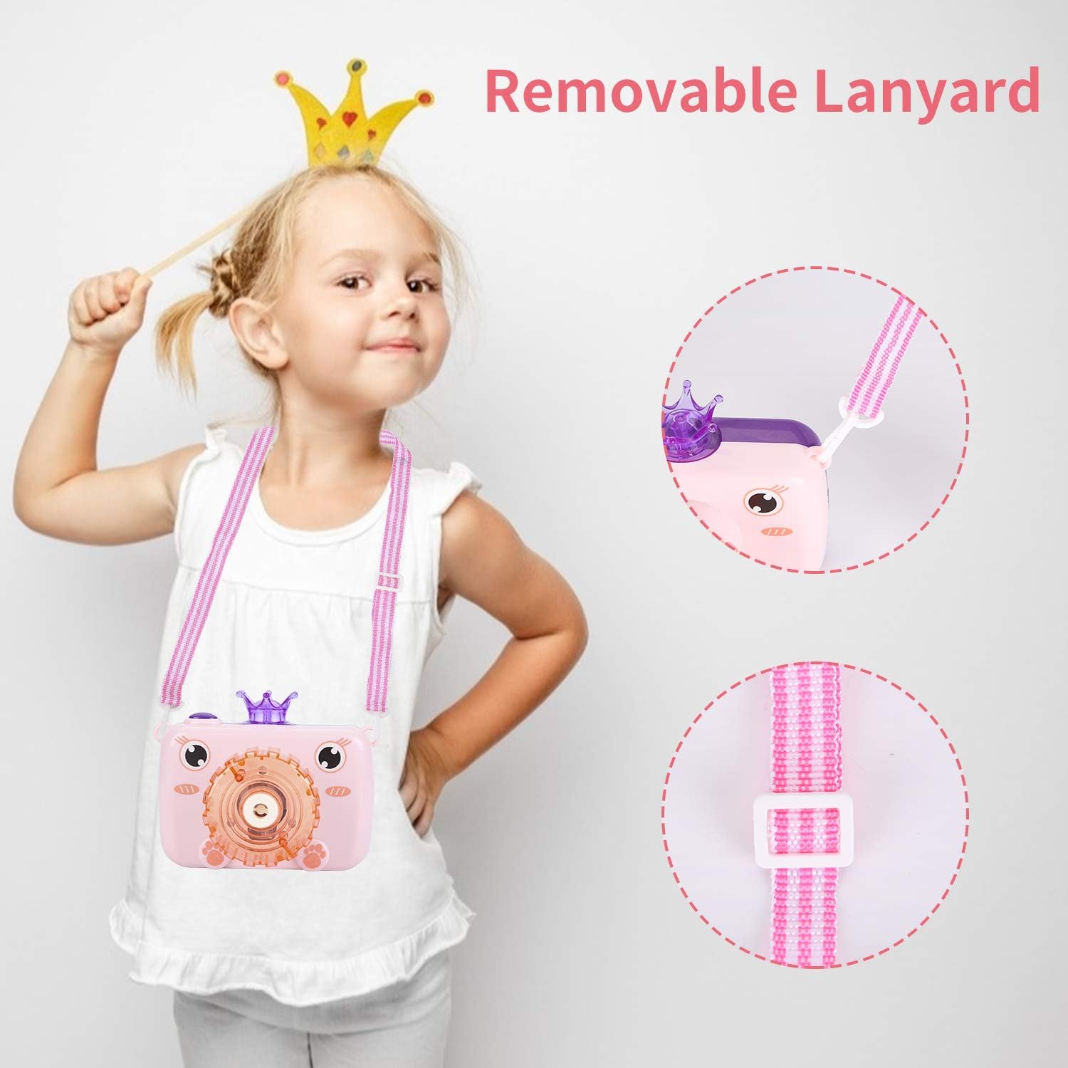 Colmanda Bubble Machine, Soap Bubble Gun with 2 *50ml Bubble Solution ...