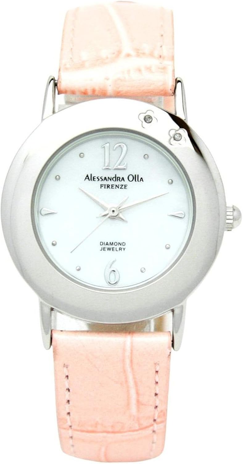 Amazon | [アレサンドラオーラ]Alessandra Olla 腕時計 ダイヤ2石 AO-6900 PK レディース | レディース腕 ...