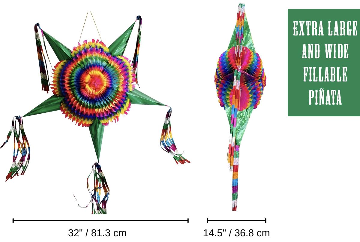 Mua Mexican Star Pinata (32"), Green Cones, Piñatas for Birthday ...