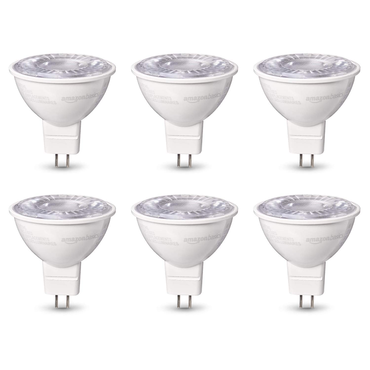 Amazon Basics MR16 LED Light Bulb, 50 Watt Equivalent, Energy Efficient ...