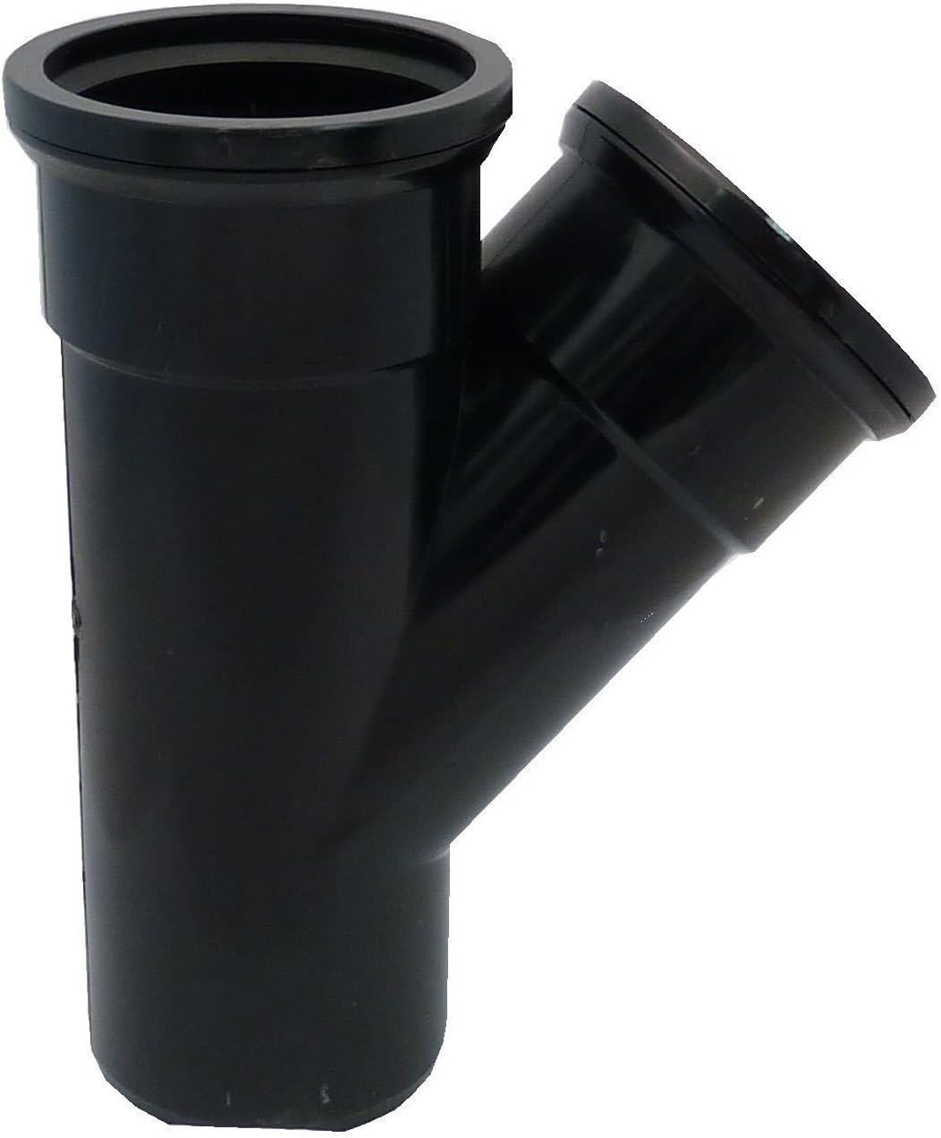 110MM Push Fit 45 Degree Double Socket Tee Y Branch - Black Soil Pipe ...