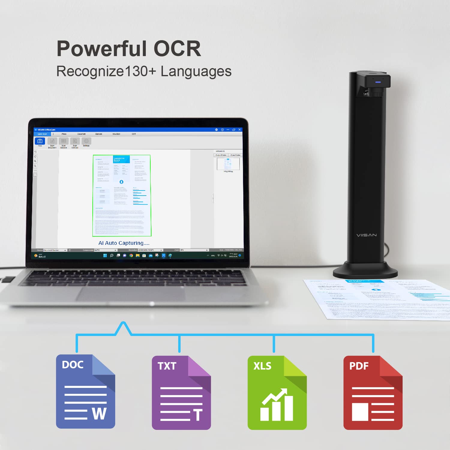 Mua VIISAN DL8 Smart Document Scanner, USB Book Scanner with Asymmetric ...