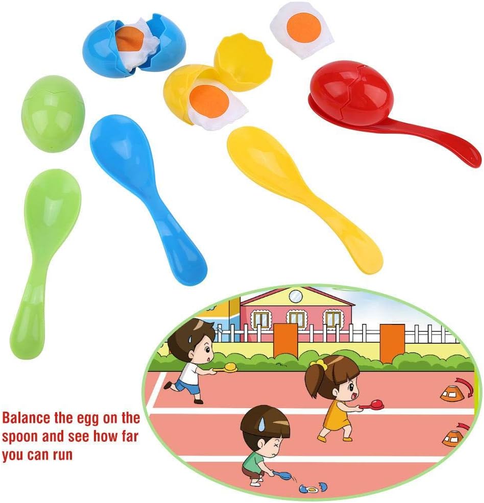 Alomejor Balance Spoon Toy Egg and Spoon Relay Balance Running Race ...