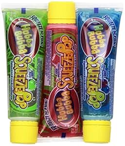Amazon.com : Hubba Bubba Squeeze Pop, Assorted Sour Lollipops, 4-Ounce ...