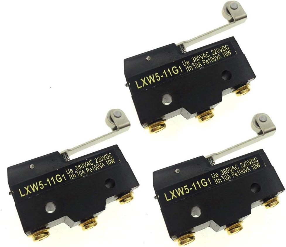 5x Mini Limit Switches Roller Lever Actuator Arm Tiny 3-Pin Micro SPDT ...