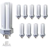 (Pack of 4) 26 Watt Triple Tube - GX24Q-3 (4 Pin) Base -3500K White ...