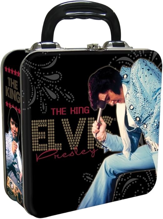 Amazon.com: Vandor 47070 Elvis Presley Square Tin Tote, Black: Lunch ...