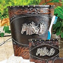 Horse Tooled Leather Bath Set 3 Pcs Amazon.com: SLC Leather Headstalls