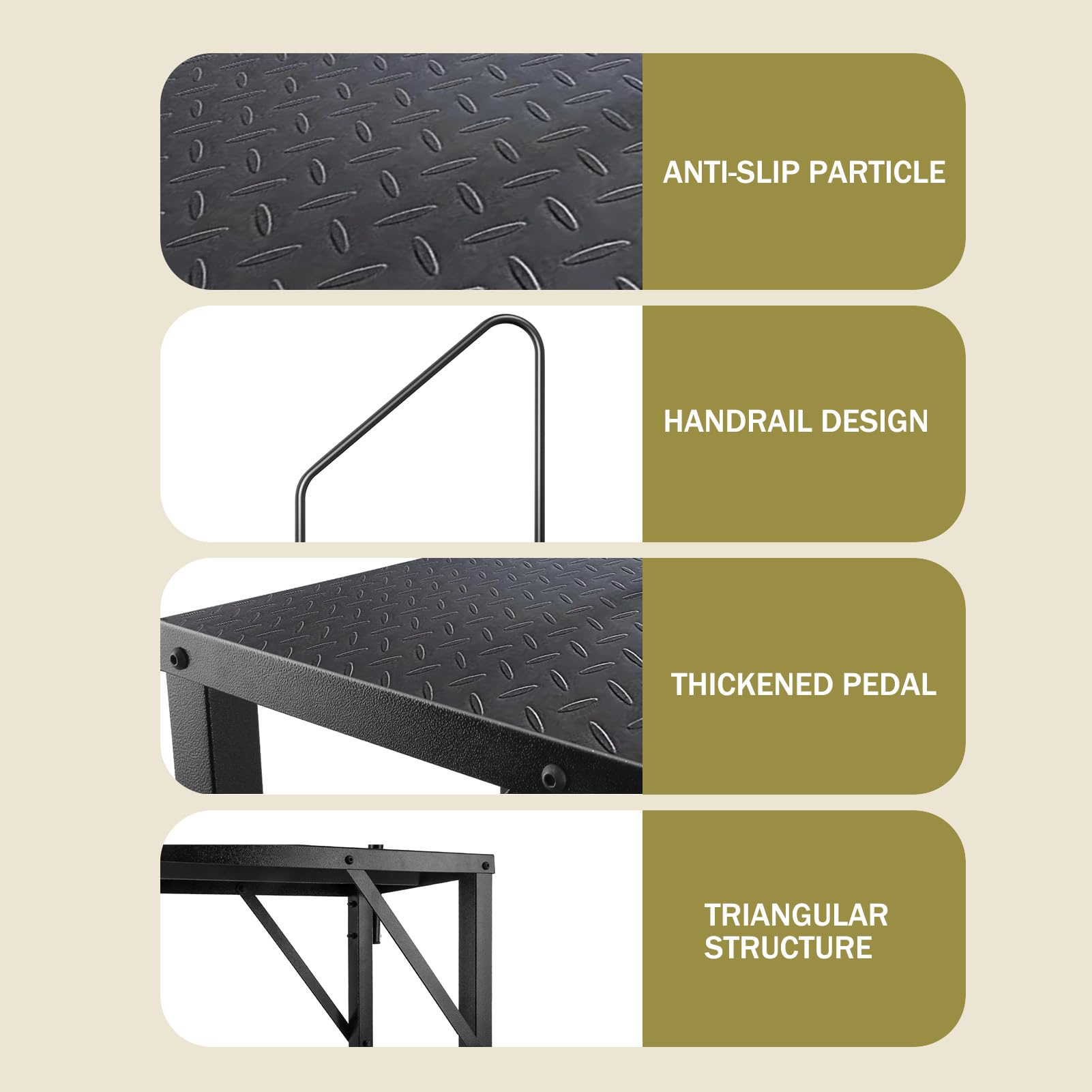 Step Ladder, Step Stool With Handle, Heavy Duty Pool Ladder Above ...