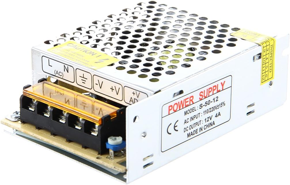 SODIAL LED Transformateur Electronique Transfo 50W 4A 100-220V AC Vers ...