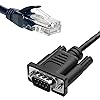 Jienk 3.3FT DB9 to RJ45 Cat5 Ethernet LAN Console Cable, RJ45 Male to 9 ...
