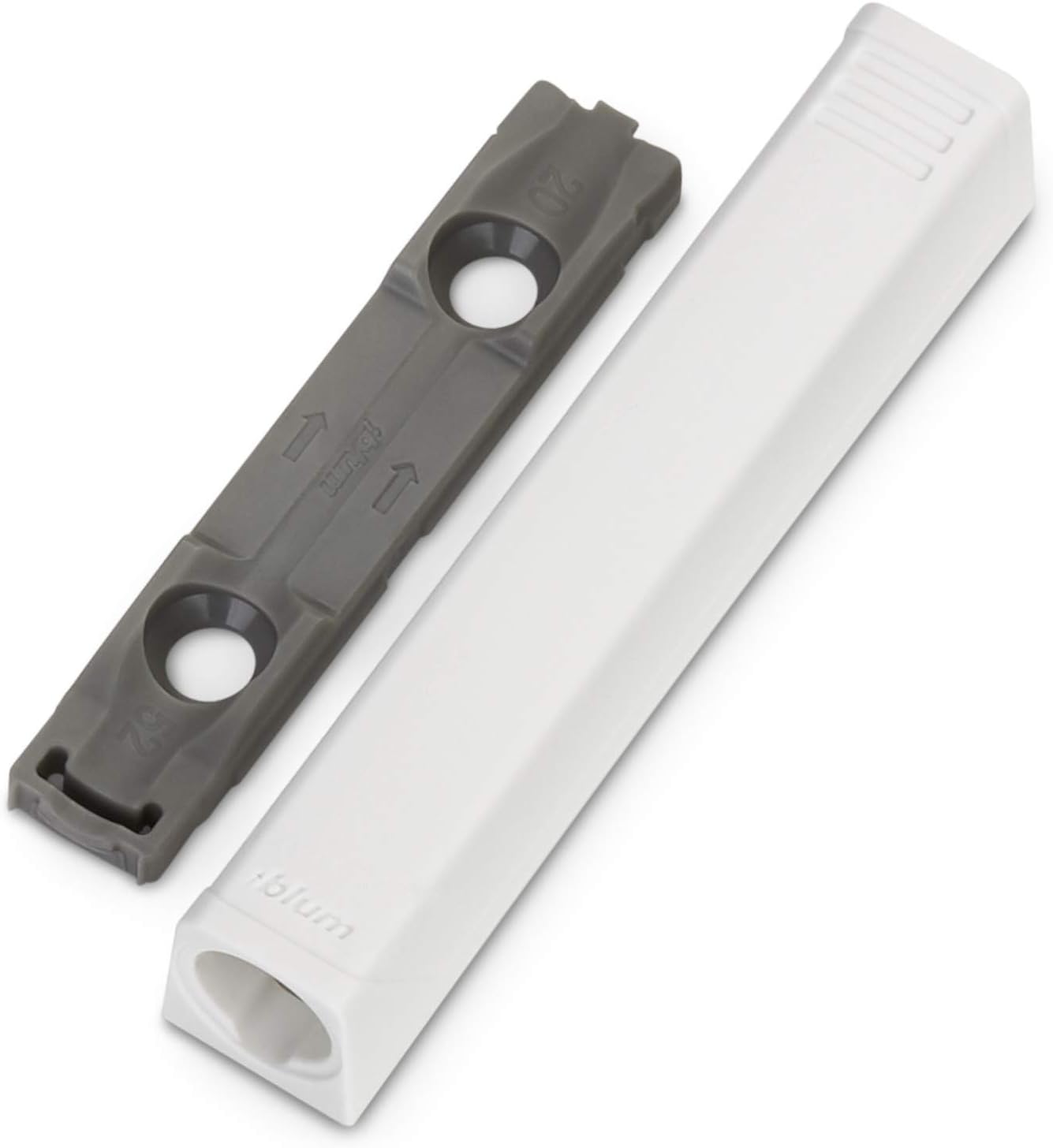 BLUM Adapterplatte Tip-On 956A1201 Langversion gerade seidenweiß ...