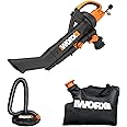 Amazon.com: WORX Trivac 3-in-1 Electric Leaf Blower for Lawn Care, Leaf ...