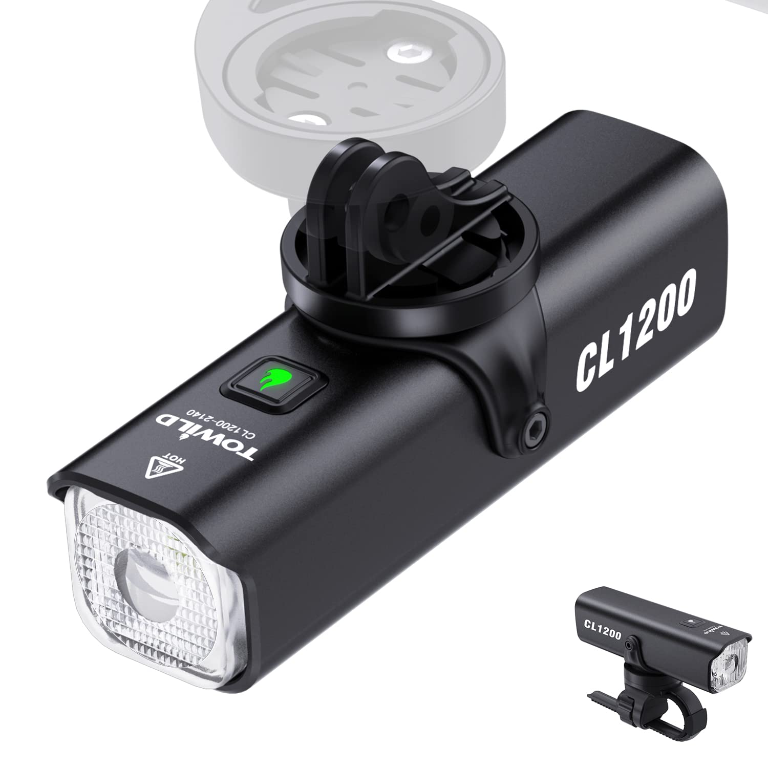 TOWILD CL1200 Bike Lights for Night Riding,Compatible with Garmin/GoPro ...