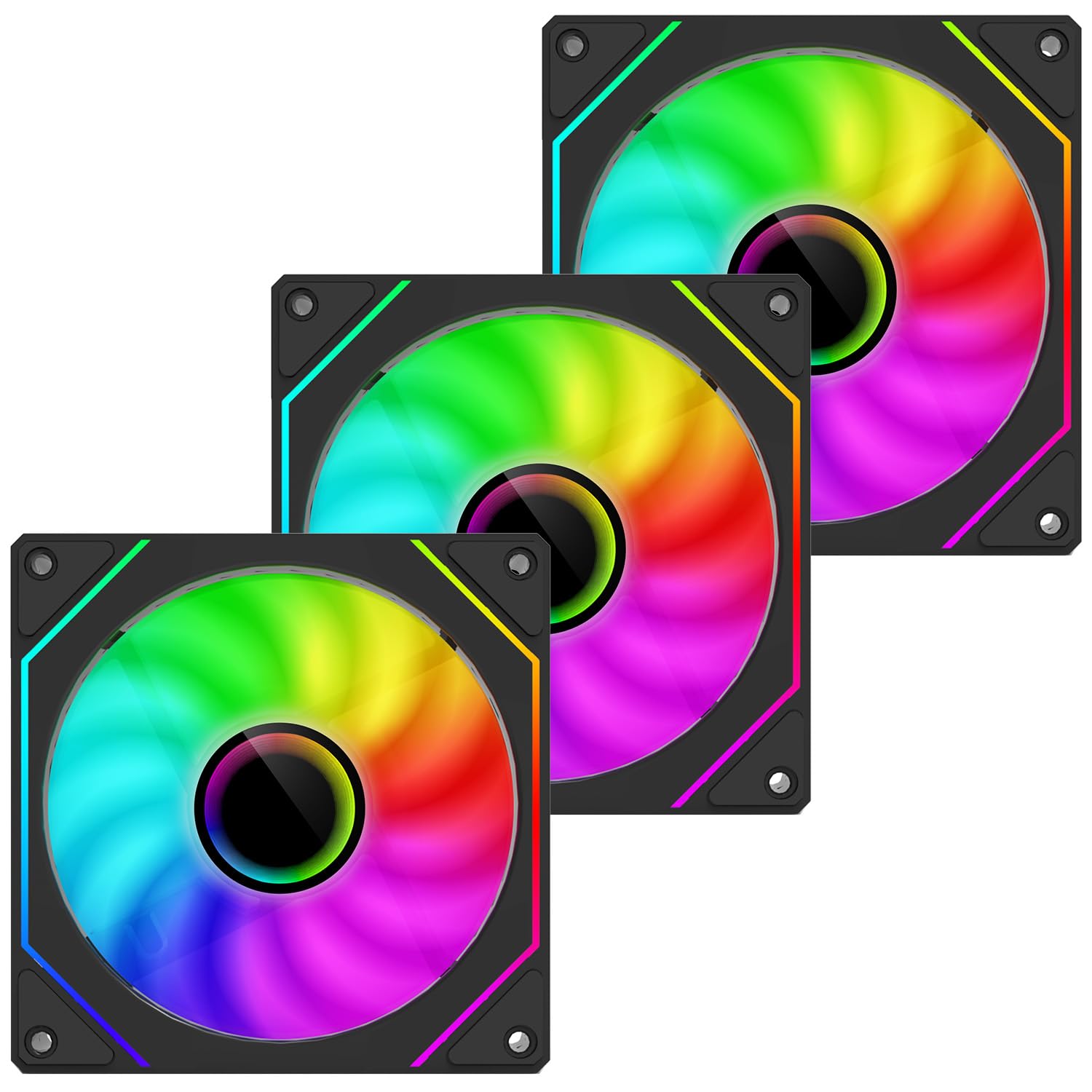 Mua ARGB PC Fans 120mm PWM Fans 3PACK PC RGB Fans, RB120 PC PWM ARGB ...