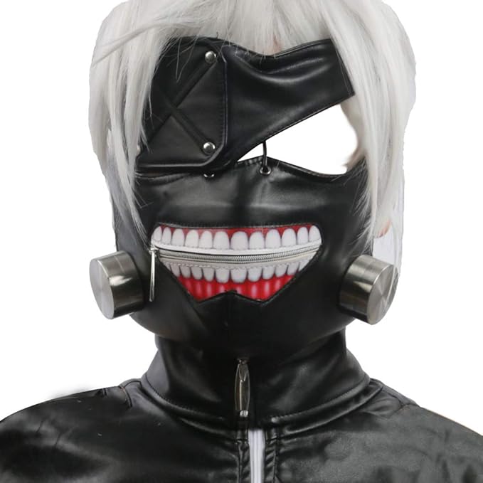 Ken Kaneki Mask Eye Patch Cosplay Costume Props Halloween Scary Mask ...