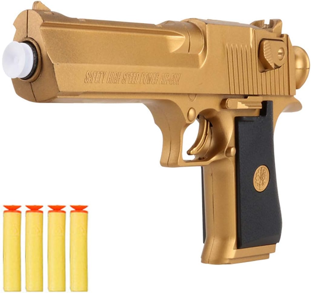 OYJD Toy Gun,Golden Desert Eagle Toy Foam Dart Gun Toys The for ...