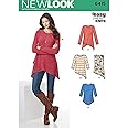 Amazon.com: NEW LOOK Patterns Misses' Knit Tunics Size: A (XS-S-M-L-XL ...