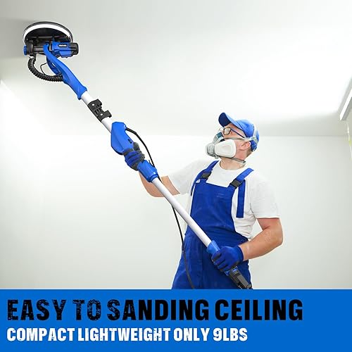 Popcorn Ceiling Removal Tool Vacuum Drywall Sander, 820W Electric