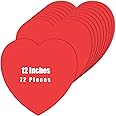 Amazon.com: 72 Large Large Valentines Day Heart Cutouts - 12 Inch Paper ...