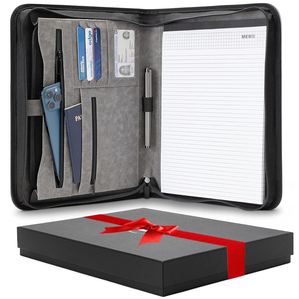Forevermore Portfolios Padfolio Binder - Professional Faux Leather ...