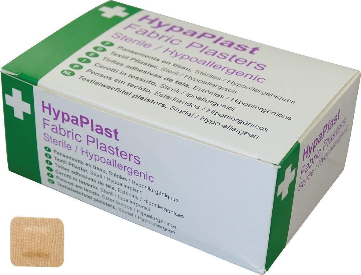 Safety First Aid Group HypaPlast Fabric Plasters, 3.8 x 3.8 cm (Pack of ...