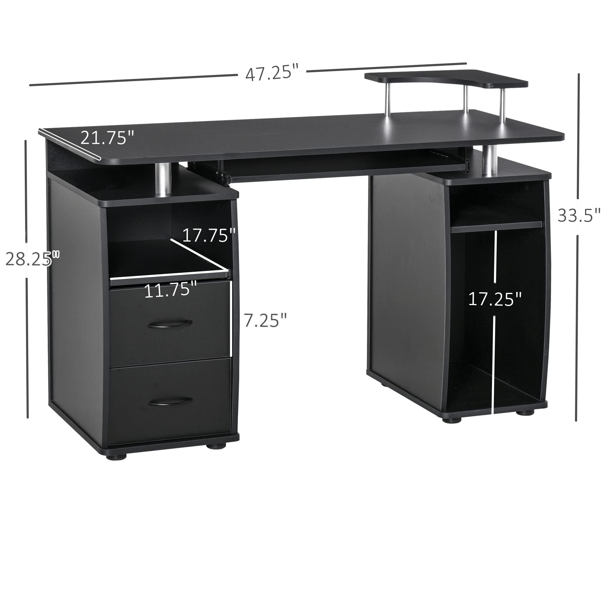 Mua HOMCOM Multi-Function Computer Desk, Home Office Workstation with ...