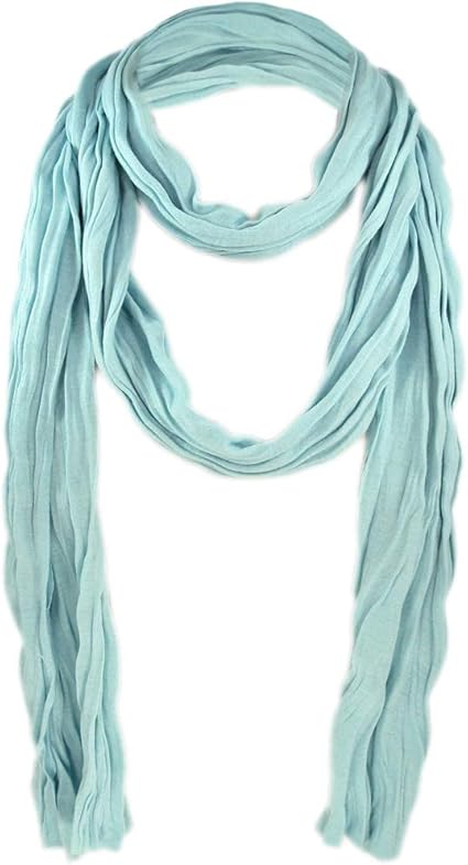 Premium Long Solid Color Jersey Scarf, Baby Blue at Amazon Men’s ...