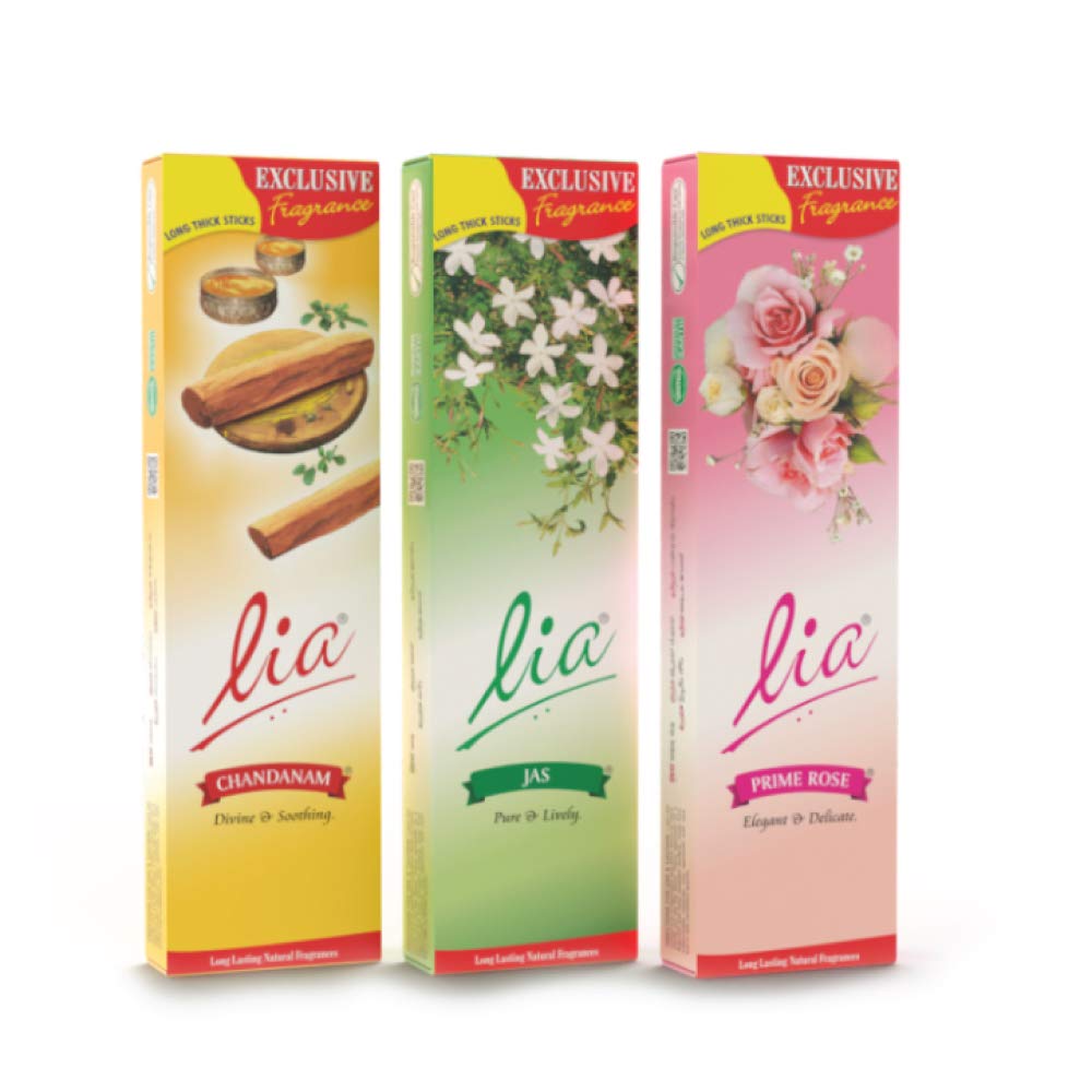 Lia Special Combo Pack Chandanam ,Jas and Prime Rose Incense Sticks ...