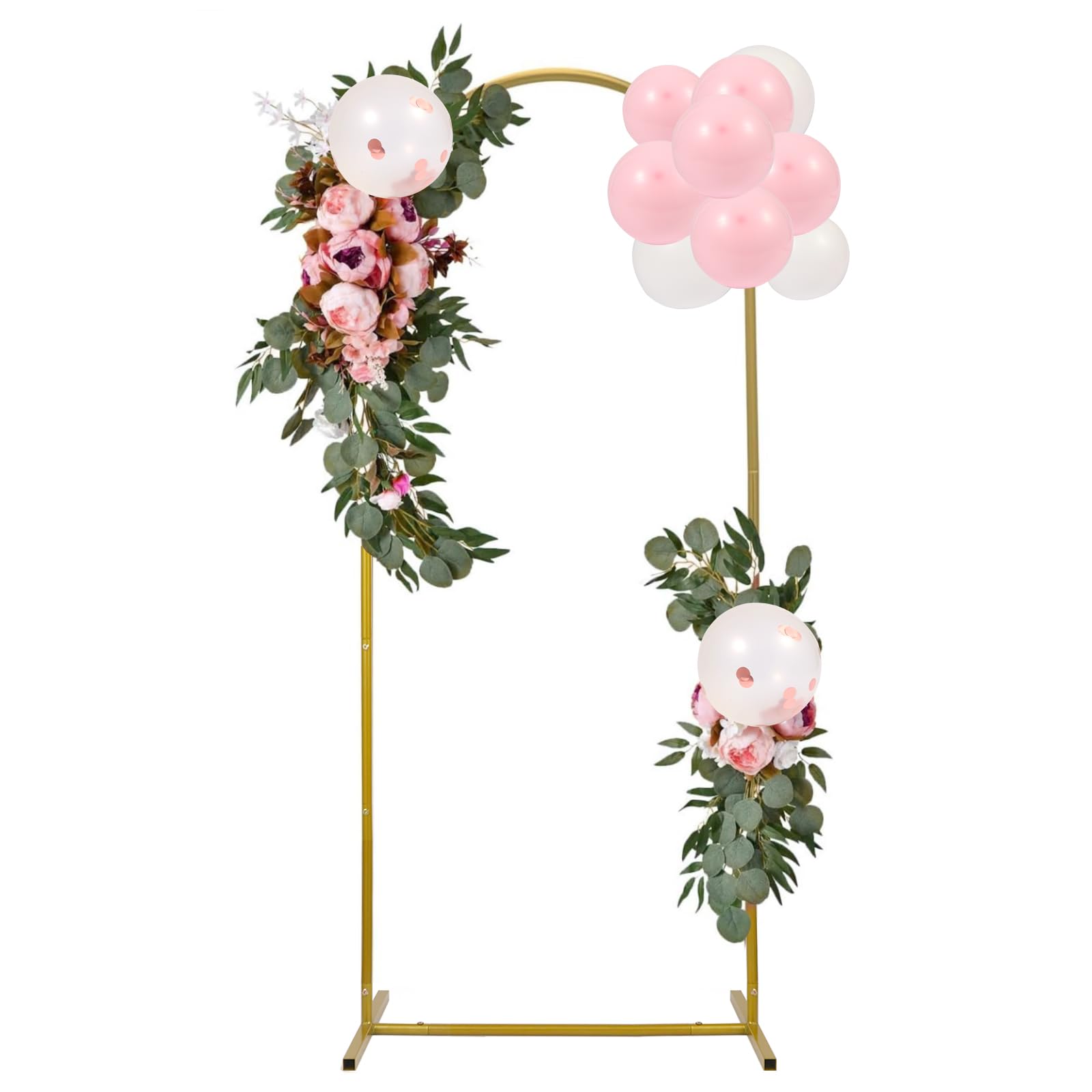 Suprwin Wedding Arch Backdrop Stand, Goldmetal Frame Backdrop Stand, U ...