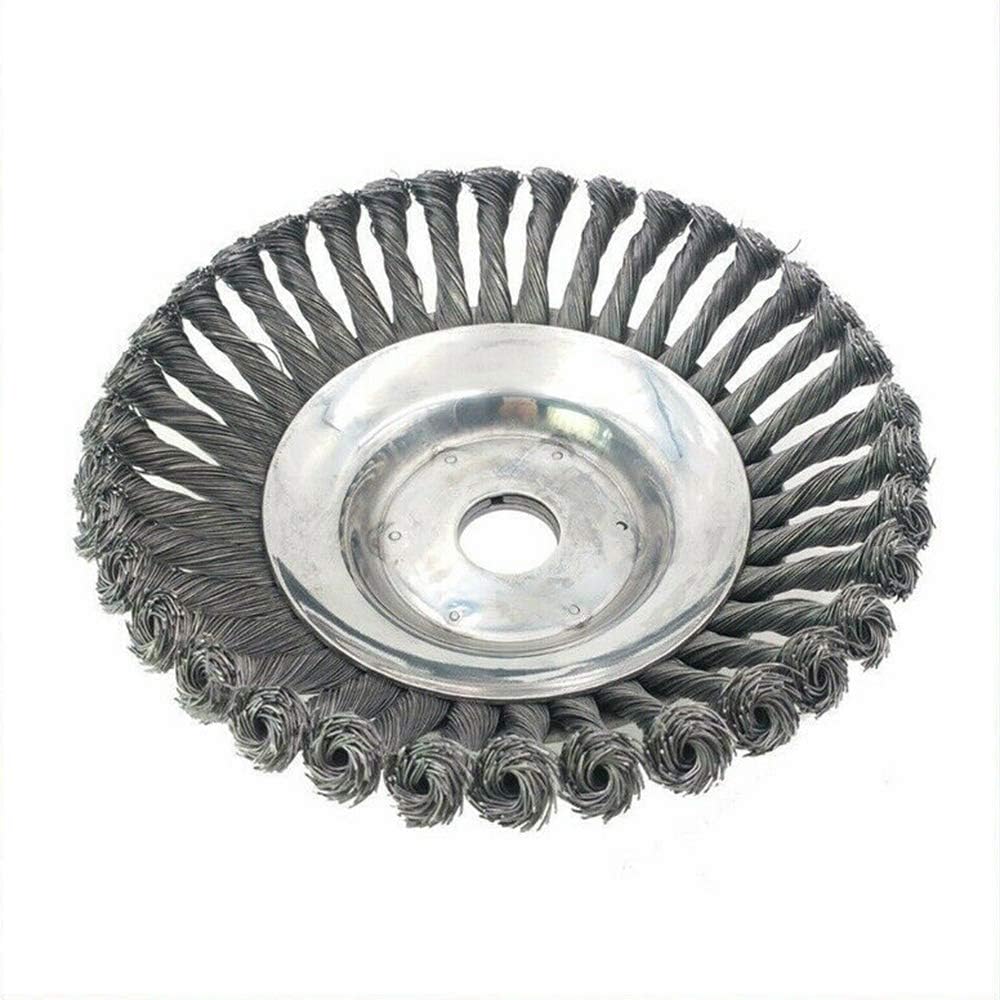 ASNOMY 150mm Grass Trimmer Cutter Head Solid Steel Wire Wheel with Cone ...