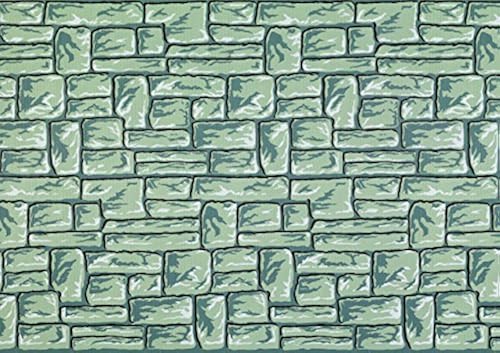 Paper Corrugated Brick Wall Corobuff Corrugated Paper, Flagstone, 48"