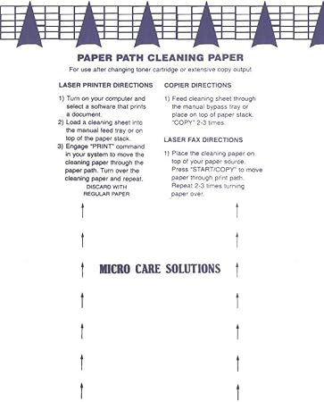Microcare Laser Printer Cleaning Sheet (8.5 x 11) 20 Sheets: Amazon.ca ...
