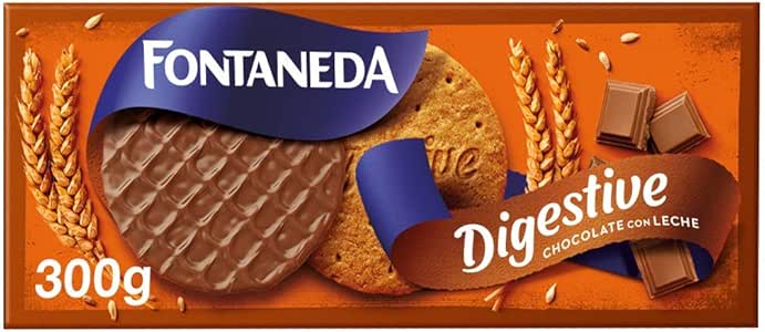 Fontaneda - Digestive Galletas Cubiertas de Chocolate con Leche, 300 g ...