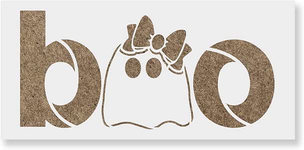 Amazon.com: Girl Boo Halloween Stencil - Reusable Stencils for Painting ...