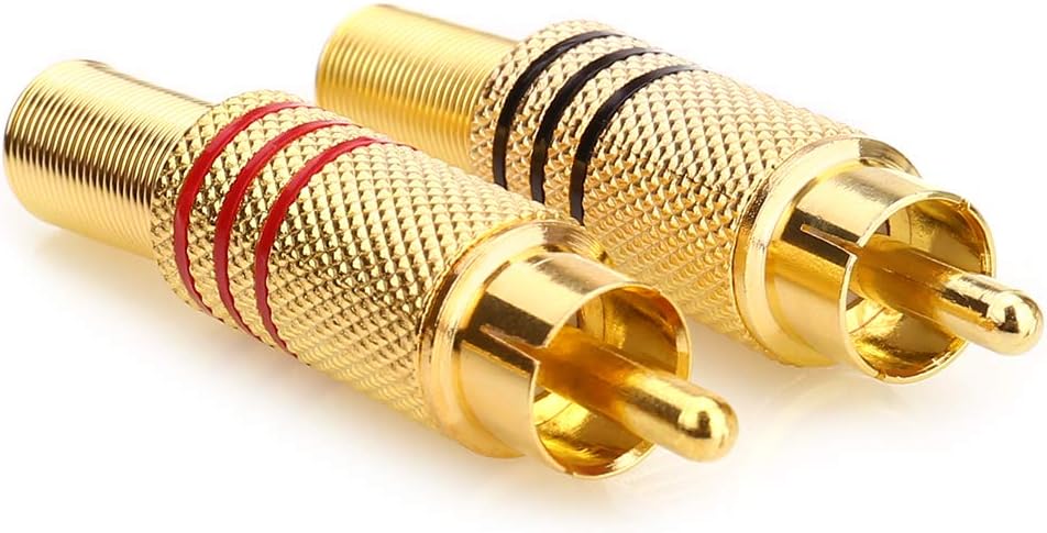 NANYI Gold Plated Speaker Phono RCA Male to Needs welding Terminal Strip Audio Video Type Balum ...