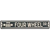 Amazon.com: Open Road Brands Jeep Trail Embossed Metal Street Sign ...