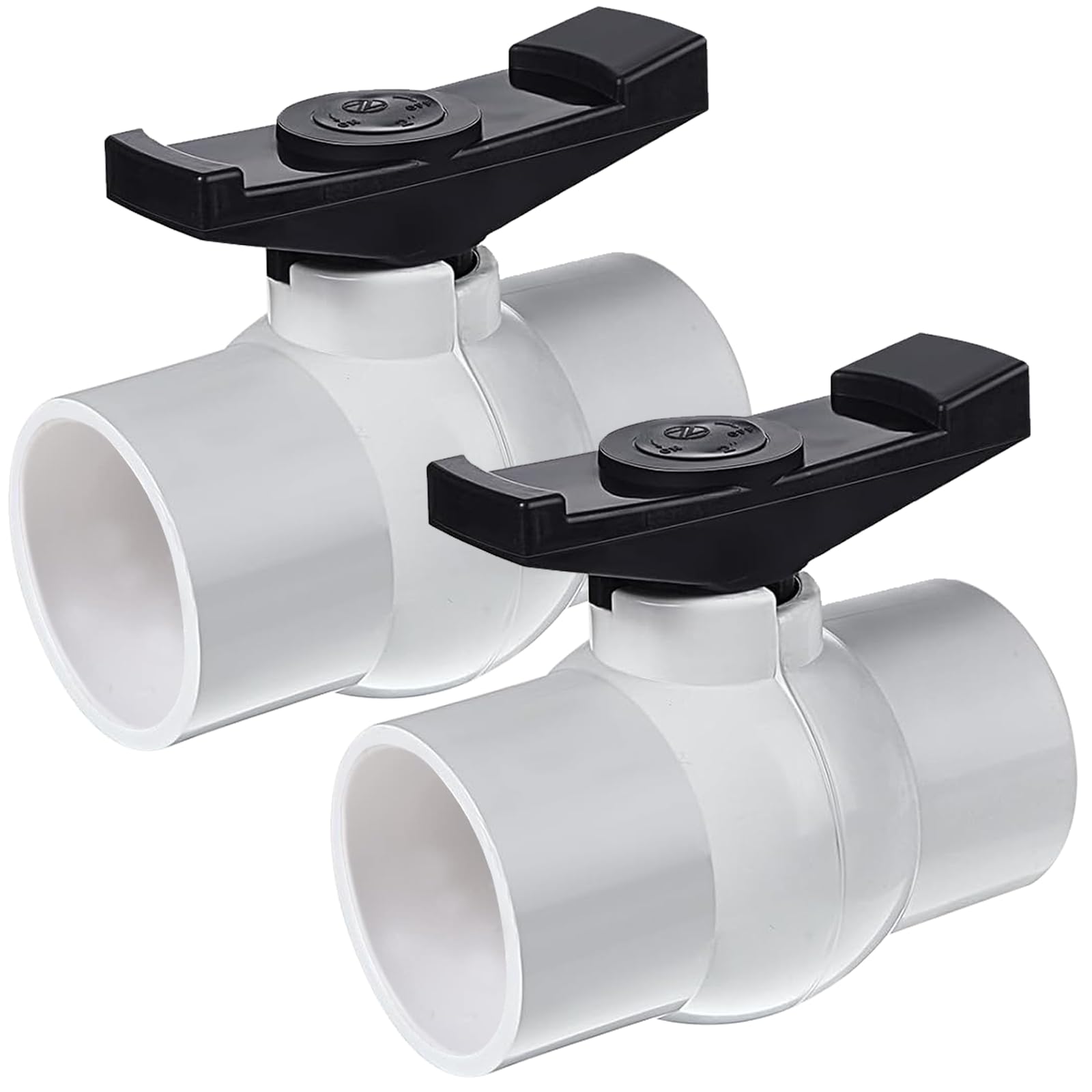 Mua 1-1/2'' PVC Ball Valve, 2pcs PVC Shut Off Valves, 1-1/2 inch PVC ...